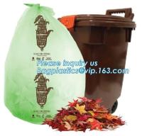 China Compostable EPI Plastic T-Shirt Bag, 100%biodegradable compostable garbage trash bag with drawstring for sale