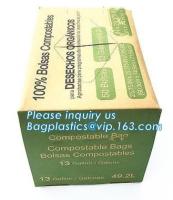 China OEM 100% Compostable Eco Friendly Biodegradable Garbage Bags, 100% biodegradable compostable plastic garbage bags for sale