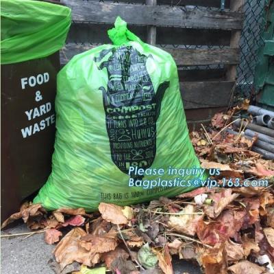 China OEM 100% Compostable Eco Friendly Biodegradable Garbage Bags, 100% biodegradable compostable plastic garbage bags for sale