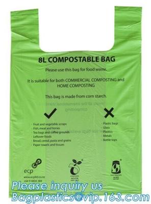 China Eco Friendly Disposable Biodegradable and Compostable Kitchen Waste Trash Collection, Biobased Refuse Sacks, Gallon Frie for sale