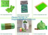China 100% compostable PE garbage bag, 100% biodegradable and compostable dog waste bag, ECO-friendly high quality compostable for sale