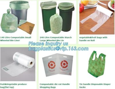 China 100% compostable PE garbage bag, 100% biodegradable and compostable dog waste bag, ECO-friendly high quality compostable for sale