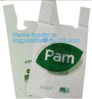 China Biodegradable & Compostable Transparent Poly Flat Bags On Roll With Paper Core For Supermarket, Food Waste Caddy Liner for sale