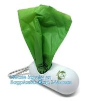 China Biodegradable Plastic Dog Pet Waste Poop Bags, unscented dog poop waste bags with tie handles, custom printed pet clean for sale