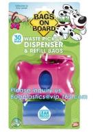 China Dog poop bag with dispenser and leash clip for doggy waste on roll, biodegradable PE dog poop pet waste bag for sale