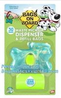 China Dog poop bag with dispenser and leash clip for doggy waste on roll, biodegradable PE dog poop pet waste bag for sale
