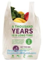 China Biodegradable White Trash Bags Compostable Food Waste Bags, cornstarch 100% biodegradable compostable bags on roll for f for sale