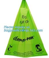 China Factory supply 100% biodegradable t-shirt garbage bag,corn starch plastic compostable trash bag for sale