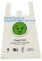 China Compostable eco-friendly material non toxic food grade t shirt bread packaging plastic bag for sale