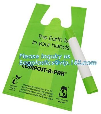 China Compostable eco-friendly material non toxic food grade t shirt bread packaging plastic bag for sale