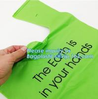 China Compostable eco-friendly material non toxic food grade t shirt bread packaging plastic bag for sale