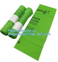 China Biodegradable hot sell food waste compostable plastic garbage bag, Biodegradable Kitchen Caddy Liner, Compostable Food W for sale