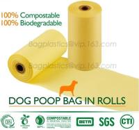 China Cornstarch 100% biodegradable compostable shopping bag on roll, compostable 100% biodegradable shopping bags with EN1343 for sale