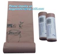 China drawstring 100% eco friendly direct manufacturing factory compostable garbage bags on roll, Sealing & Handle and Customi for sale