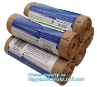 China drawstring 100% eco friendly direct manufacturing factory compostable garbage bags on roll, Sealing & Handle and Customi for sale