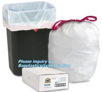 China eco biodegradable compost plastic drawstring garbage bags, Promotion Drawstring Compostable Plastic Bags for sale