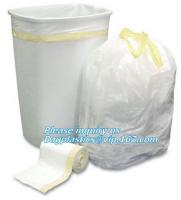 China eco biodegradable compost plastic drawstring garbage bags, Promotion Drawstring Compostable Plastic Bags for sale