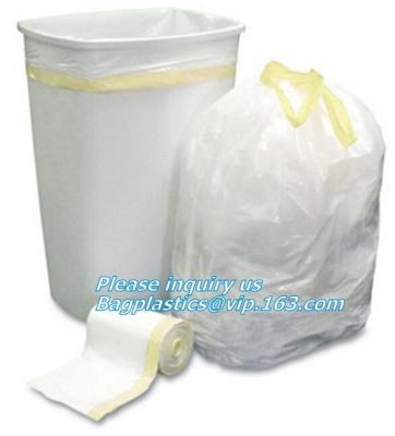 China corn starch biodegradable compostable eco friendly drawstring laundry bag, jumbo compostable drawstring plastic trash ba for sale