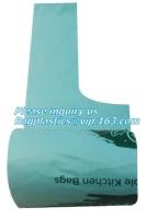 China 100% Biodegradable and compostable plastic kitchen garbage bag, compost kitchen plastic trash compactor bags for sale