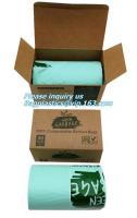 China 100% Biodegradable and compostable plastic kitchen garbage bag, compost kitchen plastic trash compactor bags for sale