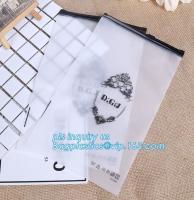 China Custom Packaging Clear PVC Jelly Bag with Plastic Slider k PVC Storage Cosmetics Packing Bag, white logo small pla for sale
