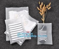 China For Document or Swimwear pp plastic zip lock bag, zipper frosted PVC underwear packaging bag, slider k waterproof for sale