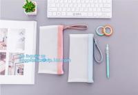 China clear vinyl TPU pencil case bag with zipper for boys girls, Creative contracted envelope bag translucent frosted pencil for sale