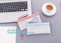 China Translucent Zipper Lock TPU Pencil Bag / Pencil Case, vinyl TPU pencil case bag with zipper, Waterproof student pencil c for sale
