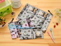 China office stationery oxford cloth zipper file bag, A4 size document pockets file stationery file bag, Leather Stationery Fi for sale