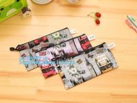 China office stationery oxford cloth zipper file bag, A4 size document pockets file stationery file bag, Leather Stationery Fi for sale