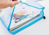 China Office Stationery Mesh Bags With Slider Zipper, expanding file/folder/File cover/documents pouch carry bag for sale