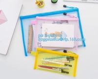 China Mesh Waterproof Zipper File Document Bag, canvas A4 file document mesh zipper bag, office filing mesh plastic mesh docum for sale