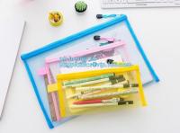 China mesh file bag A4 paper bag dictionery bag for student and office, mesh document bag with zipper for documents and receip for sale