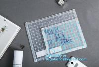 China PE & PP double slider wholesale pe plastic file pouch with zipper, PP Plastic Slider Zip Lock A4 Doucment Files Holder B for sale