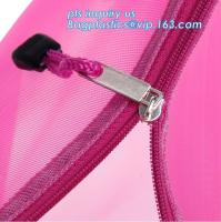 China PVC Netting k Document Bag with Pocket, A4 Size ladies plastic document bag for student, Netting surface PVC pen f for sale