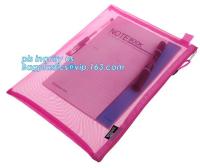China Mesh Zipper Bags, 3 PCS, Water-Resistant A4 Paper File Storage Office Document Bags for sale