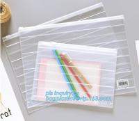 China Frosted EVA cloth storage bag ladies large capacity custom foldable slider zipper plastic, Slider zipper bags plastic ba for sale