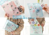 China A3/A4/A5/A6/B4/B5/B6/B8 Zipper gridding Mesh Bag File Document Bag School Office Supply PVC File Folder for sale