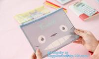 China Eco-friendly plastic custom slider zipper PVC stationery bag, k slider zipper closure stationery bag, Slider Zippe for sale