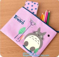 China Canvas Pen Pencil Case Stationery Pouch Bag Case Cosmetic Bags, Amazon students high-capacity zipper pencil case for sale