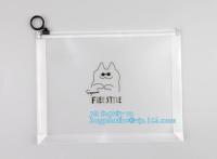 China resealable clear vinyl pvc silder promotional zipper bag, Pen Bag with Slider Zipper, Pencil Case, stationery package sl for sale