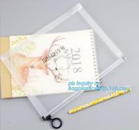 China resealable clear vinyl pvc silder promotional zipper bag, Pen Bag with Slider Zipper, Pencil Case, stationery package sl for sale