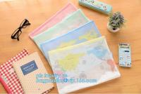 China Document Bag with Plastic Slider Stationery Penil Pen Case Storage Bag, Student office slider transpraent plastic storag for sale