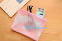China Document Bag with Plastic Slider Stationery Penil Pen Case Storage Bag, Student office slider transpraent plastic storag for sale