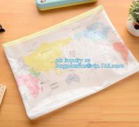 China PVC slider promotional packaging bag, pe zipper bag/zipper document bag/zipper file folder bag,Mesh Bag File Document Ba for sale