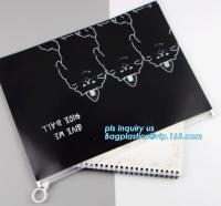 China towel slider cosmetic bag, Slider Zip Poly Bag, office file bag with zipper/document file pockect, clear pvc zipper bag/ for sale