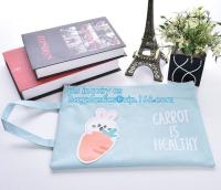 China Fashion lock Packaging Bag with Slider Fashion PVC sealed stationery bag, stationery frosted pvc bag with slider for sale