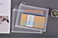 China PVC slider k bag for stationery, file,school kids, stationery packaging zipper bag with slider, PVC plastic Hanger for sale