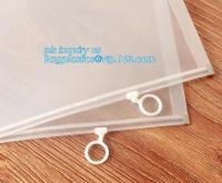 China Underwear Bra Packaging Bag With Slider Zipper Ring Holder, creative stationery pvc plastic bag with slider, slider zipp for sale