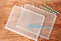 China Underwear Bra Packaging Bag With Slider Zipper Ring Holder, creative stationery pvc plastic bag with slider, slider zipp for sale
